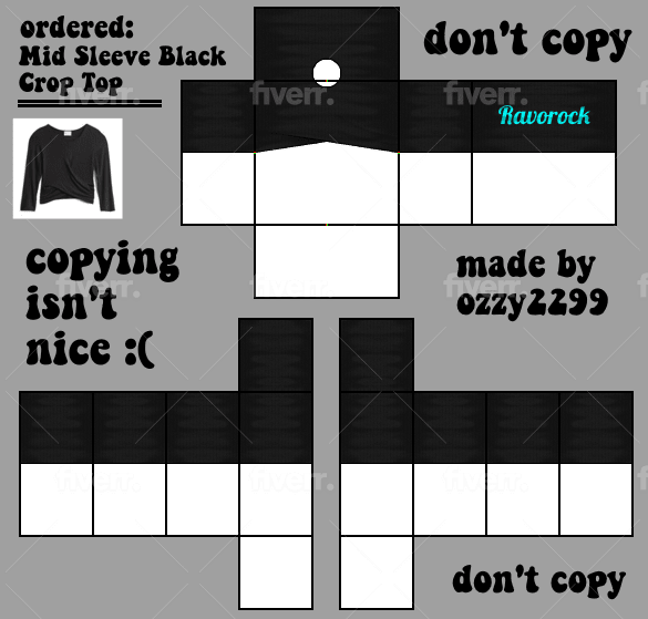 Roblox Crop Top Template